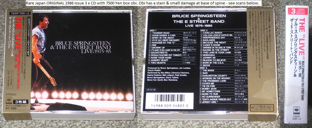 Bruce Springsteen Live 1975 85 (Vinyl Records, LP, CD) on CDandLP