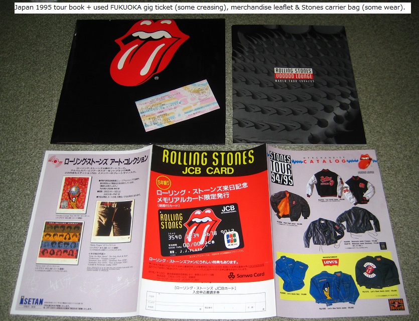 Japan 1995 tour book + more - Rolling Stones - ( コンサートのプログラム ) - セラー ...